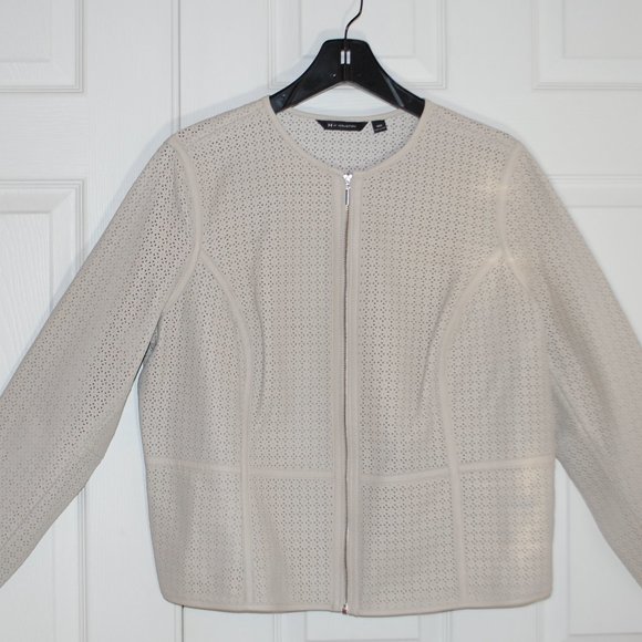 H by Halston | Jackets & Coats | H By Halston Cropped Perforated ...